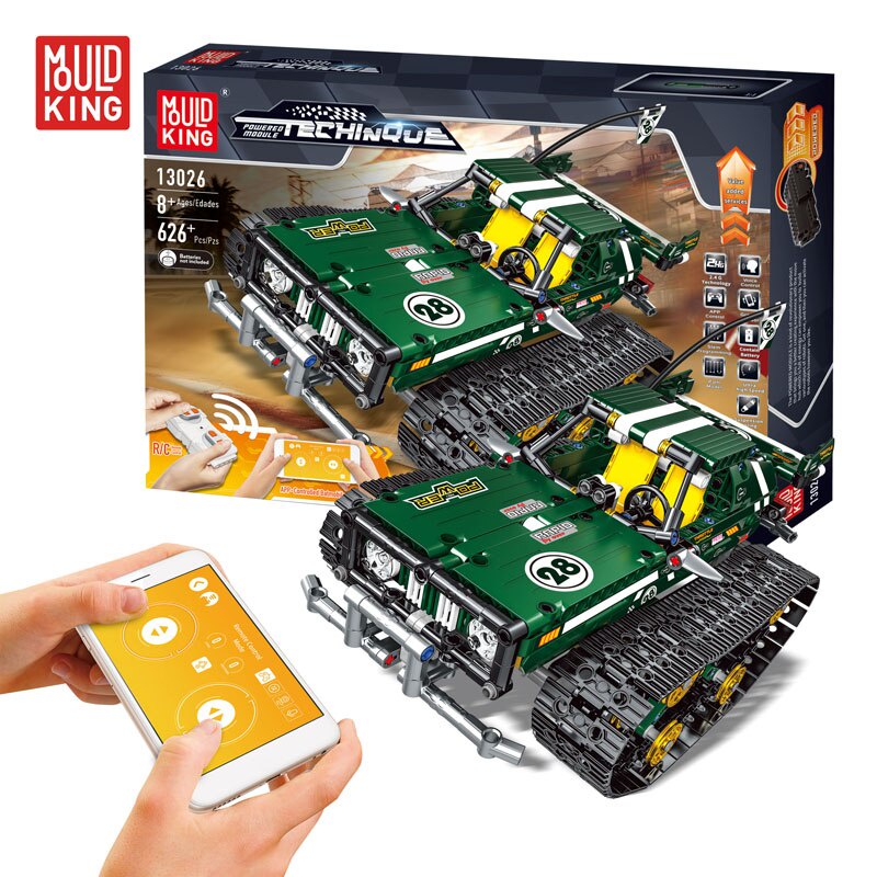 Mould King 13026 Technic Remote Control Crawler Racing Car (Green ...