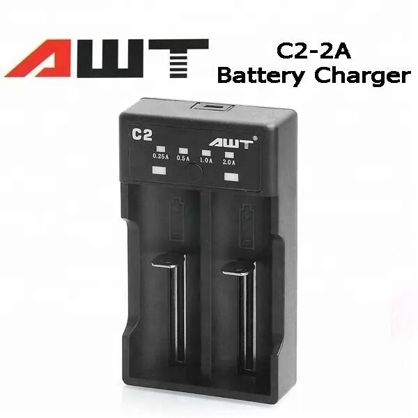 AWT C2 2 slots charger 18650 battery fast charge lithium titanate ...