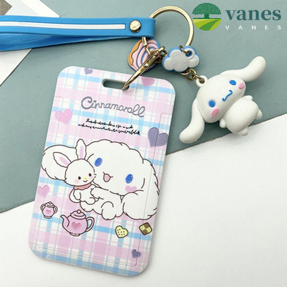 VANES Girls Cartoon Card Case Kuromi Keychain Lanyard Card Holder ...