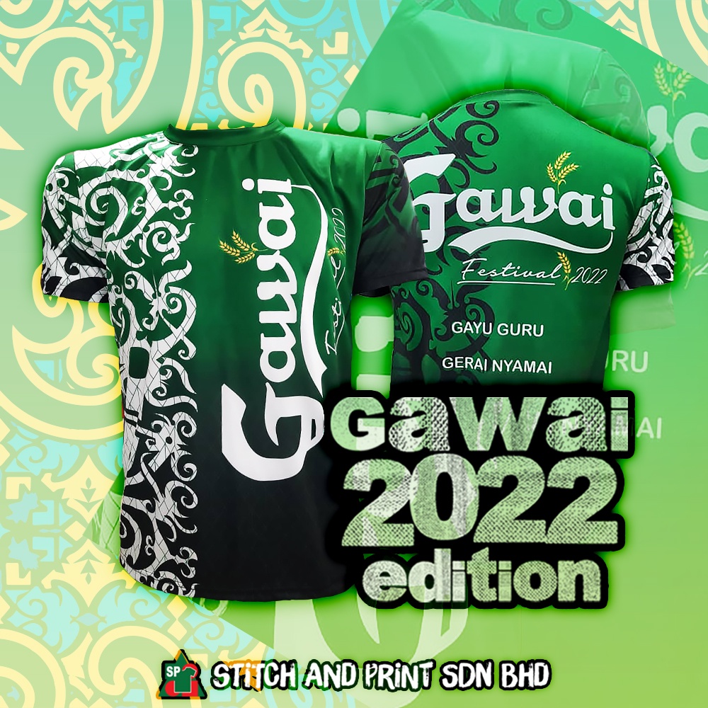 Baju Gawai 2023 OHHA Borneo Style Sublimation Unisex T-shirt BS41 Pre ...