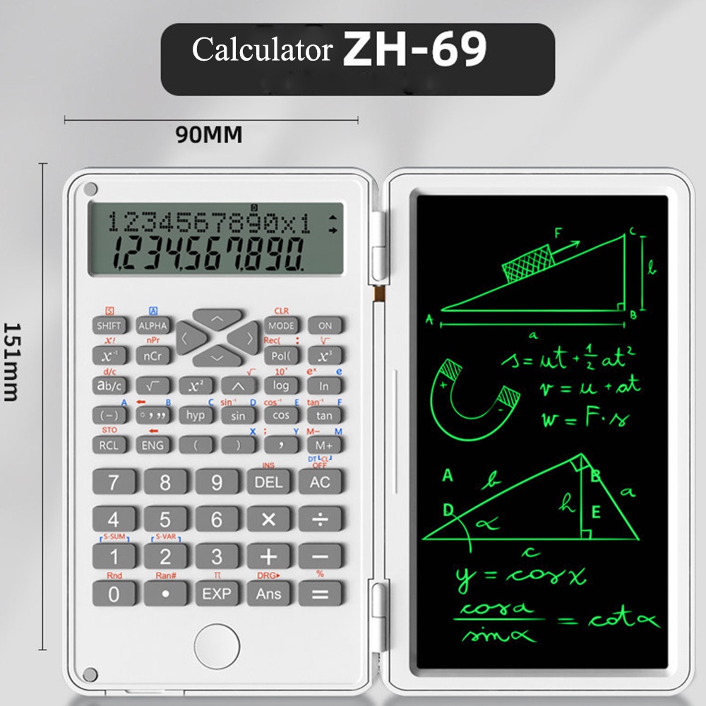 Scientific Calculator with Writing Pad 6 Inch LCD Screen Foldable ...