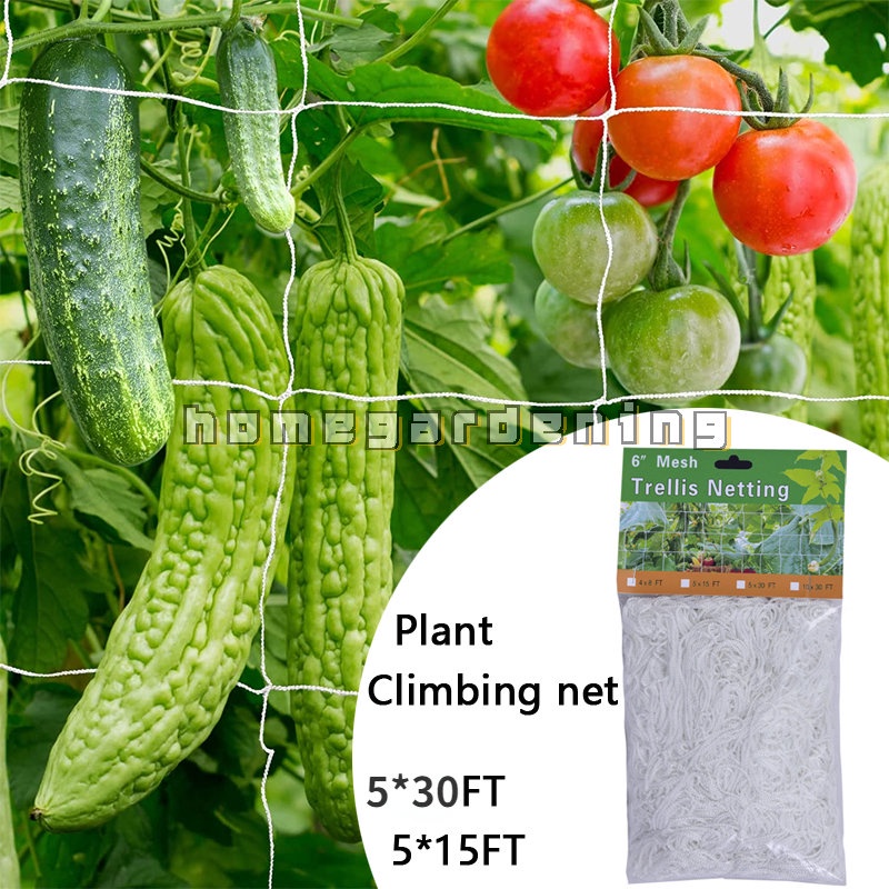 5x15/5x30FT Garden Plant Trellis Netting Polyester Fiber Plant Climbing ...