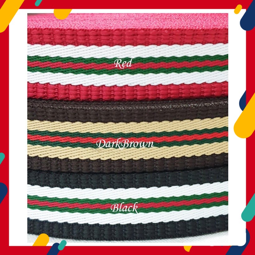 2.5cm Width Good Thick Polyester Webbing Bag Strap Tali Beg Handle ...