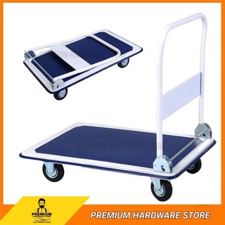 PREMIUM Iron Hand Truck Trolley 300KG Foldable Platform Hand Truck ...