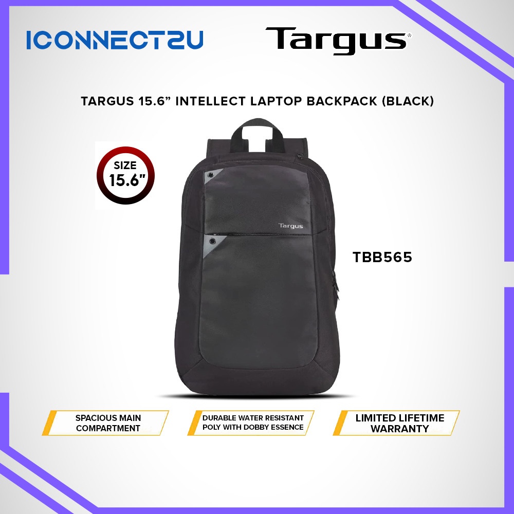 Targus 15.6" Intellect Laptop Backpack - Black (TBB565) | Shopee Malaysia