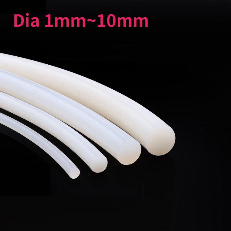 Solid Silicone Cord Dia 1mm~10mm White Rubber Gasket Trim Seal Strips O ...