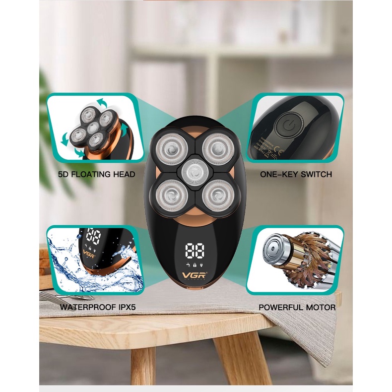 VGR316 Professional Electric Shaver 5 in1 Washable IPX5 Beard Nose Hair ...