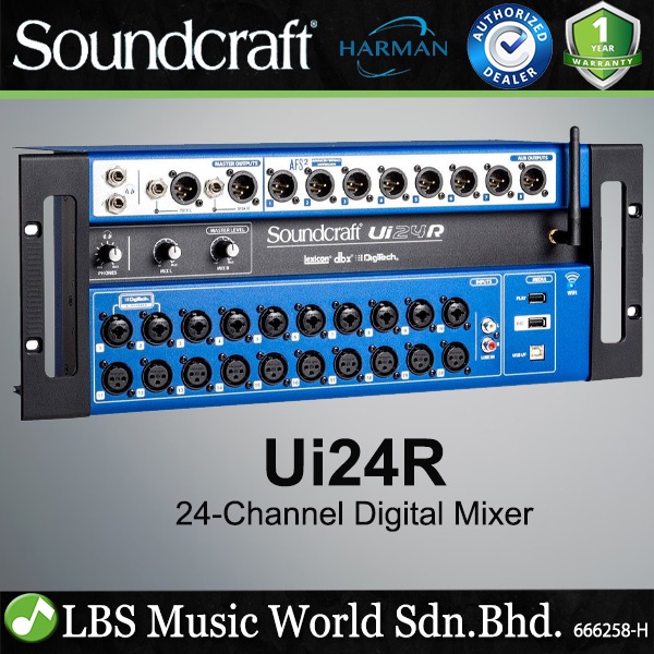 Soundcraft Ui24R 24 Channel Digital Mixer USB Audio Interface Multi ...