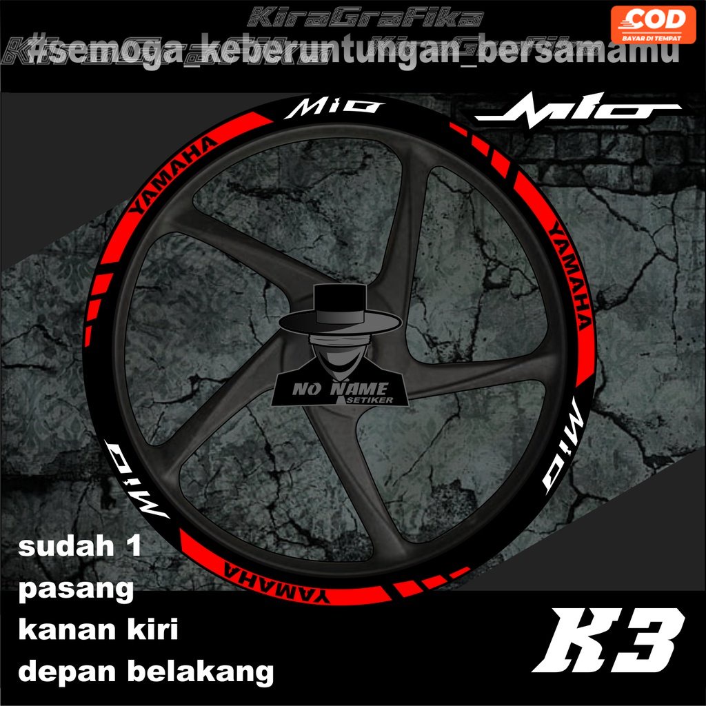 Rim stickers rim stickers rim stickers cutting rims (k3) yamaha mio ...