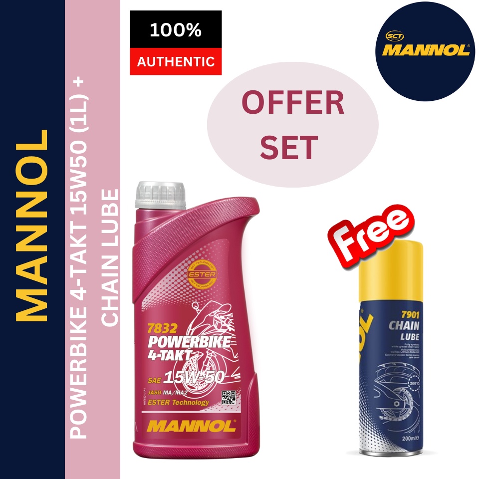 MN7832-1L MANNOL POWERBIKE 4-TAKT 15W50 SYNTHETIC ENGINE OIL GERMANY 1L ...
