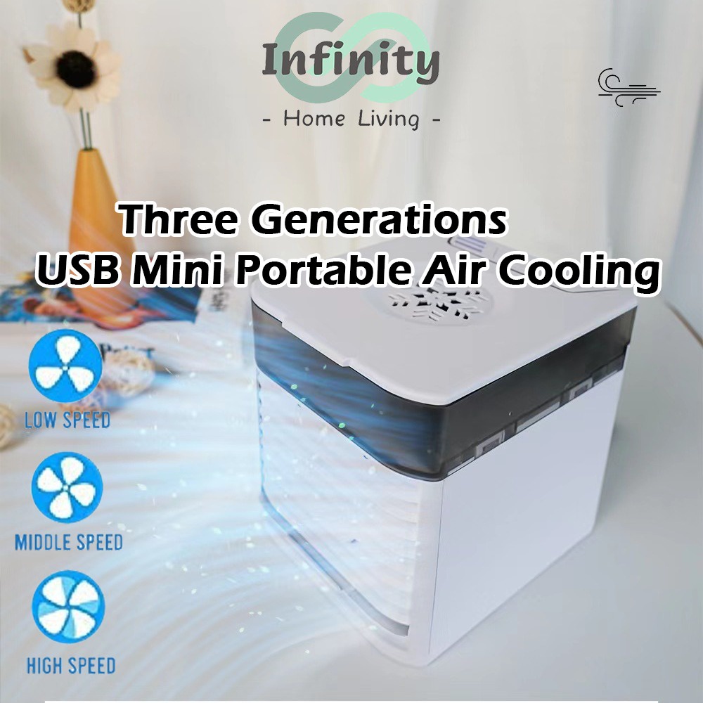 Mini Aircond Evaporative Air Conditioning Electric Cooling Fan Desktop ...