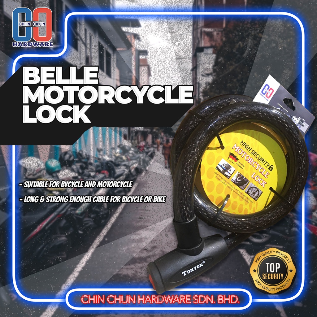 BELLE 25x1000mm 425# MOTORCYCLE LOCK|BICYCLE LOCK|LOCK BASIKAL/MOTOR ...