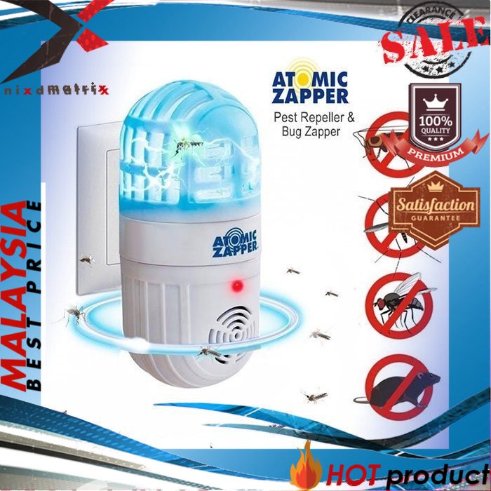 💥LOWEST PRICE💥 Atomic Zapper Ultrasonic Repellent Pest Control Mosquito ...