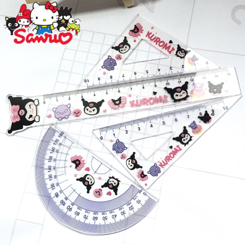 4 Styles Sanrio Acrylic Ruler set Cute Animals Straight Ruler ...