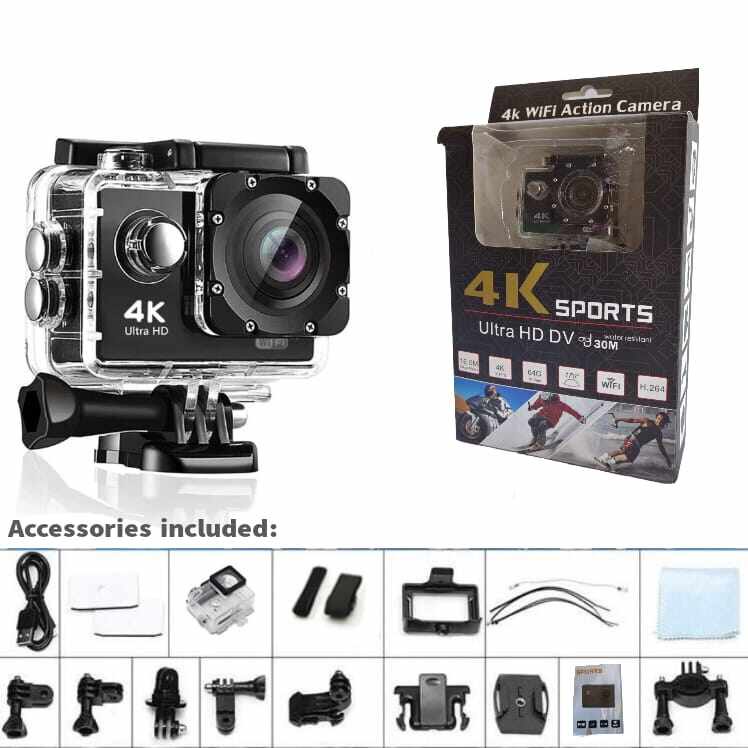 4K Ultra HD WiFi Action Camera 30M Underwater Video Recorder Waterproof ...