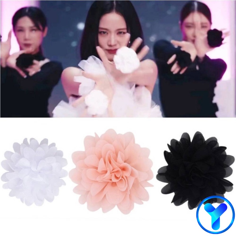 YAP Trendy Fashion Jisoo Blackpink Hand Shake Flower Ring Creative ...