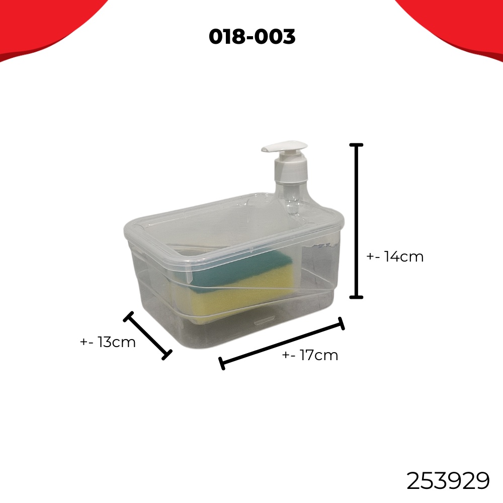 SUPERSAVE Soap Dispenser 2 in 1 FREE SPONGE Box Holder Pump Dispenser ...