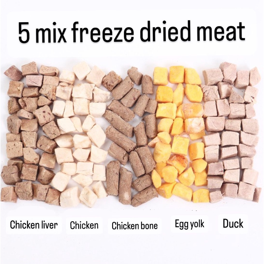 Pet Booster Freeze Dried Chicken Cube Cat Dog Treats Chicken Duck Fish ...