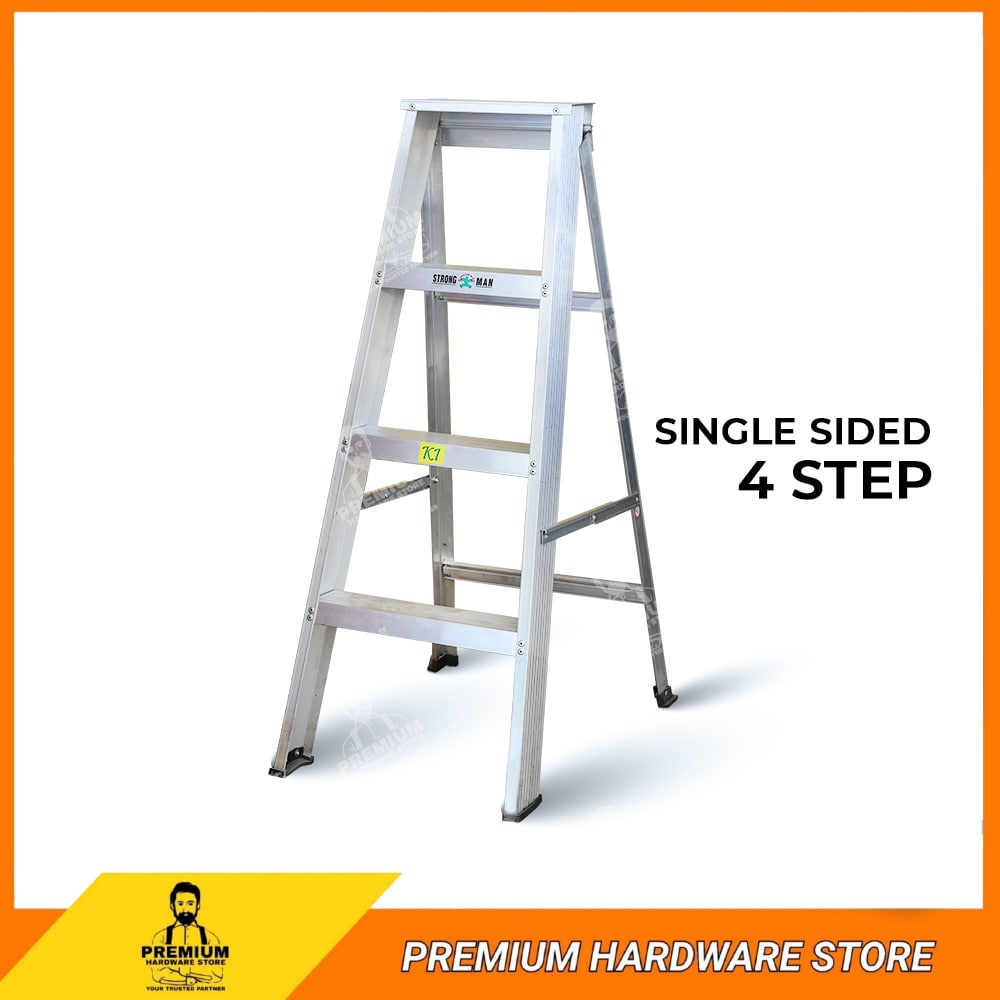 PREMIUM 4 Steps Aluminum Light Duty Single Sided Ladder Tangga Lipat ...