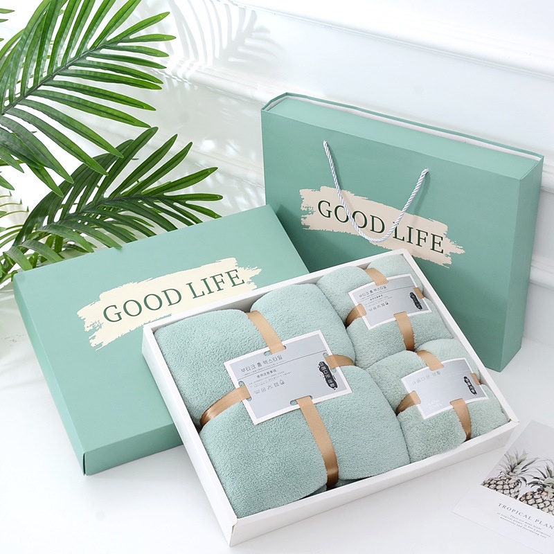 GoodLife 🔥FAST SHIPPING🔥Coral Fleece Towel Bath Towel Three-Piece Set ...
