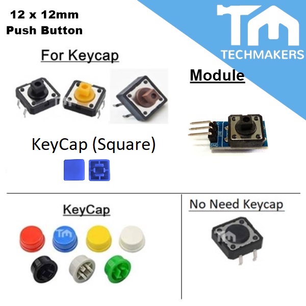 Omron Tact Switch (12x12mm) Tactile Reset Switches Push Button Color ...