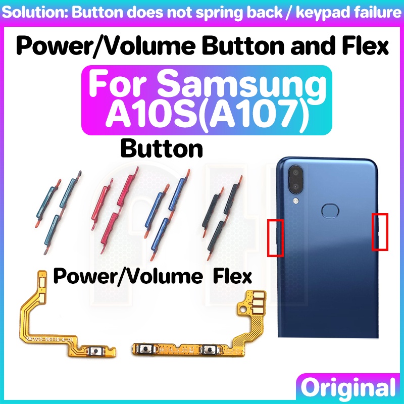 For Samsung A10S A10 S A107 Power volume button flex Side key Switch ON OFF Key Mute control ...