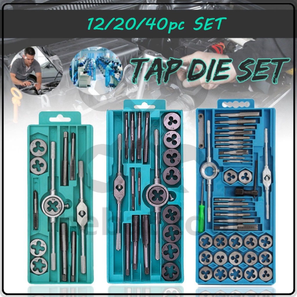 12/20/40pcs Tap And Die Set Tap Wrench Die Handle Screw Thread ...