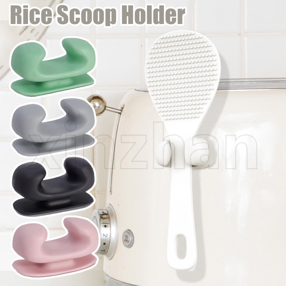 Kitchen Organizer Tools /Silicone Rice Scoop Storage Holder /Portable ...