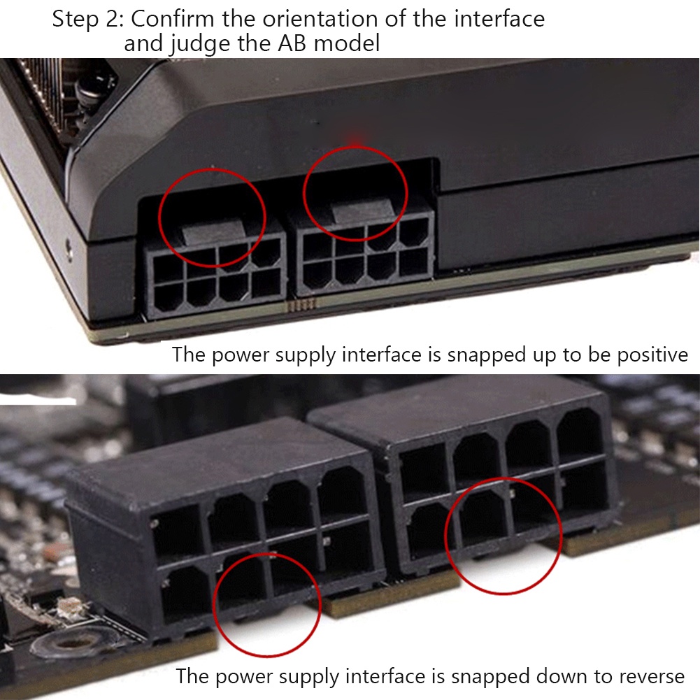 Dreamlandss 10-1PCS GPU 180 Degree 8 Pin Power Supply Adapter Angled ...