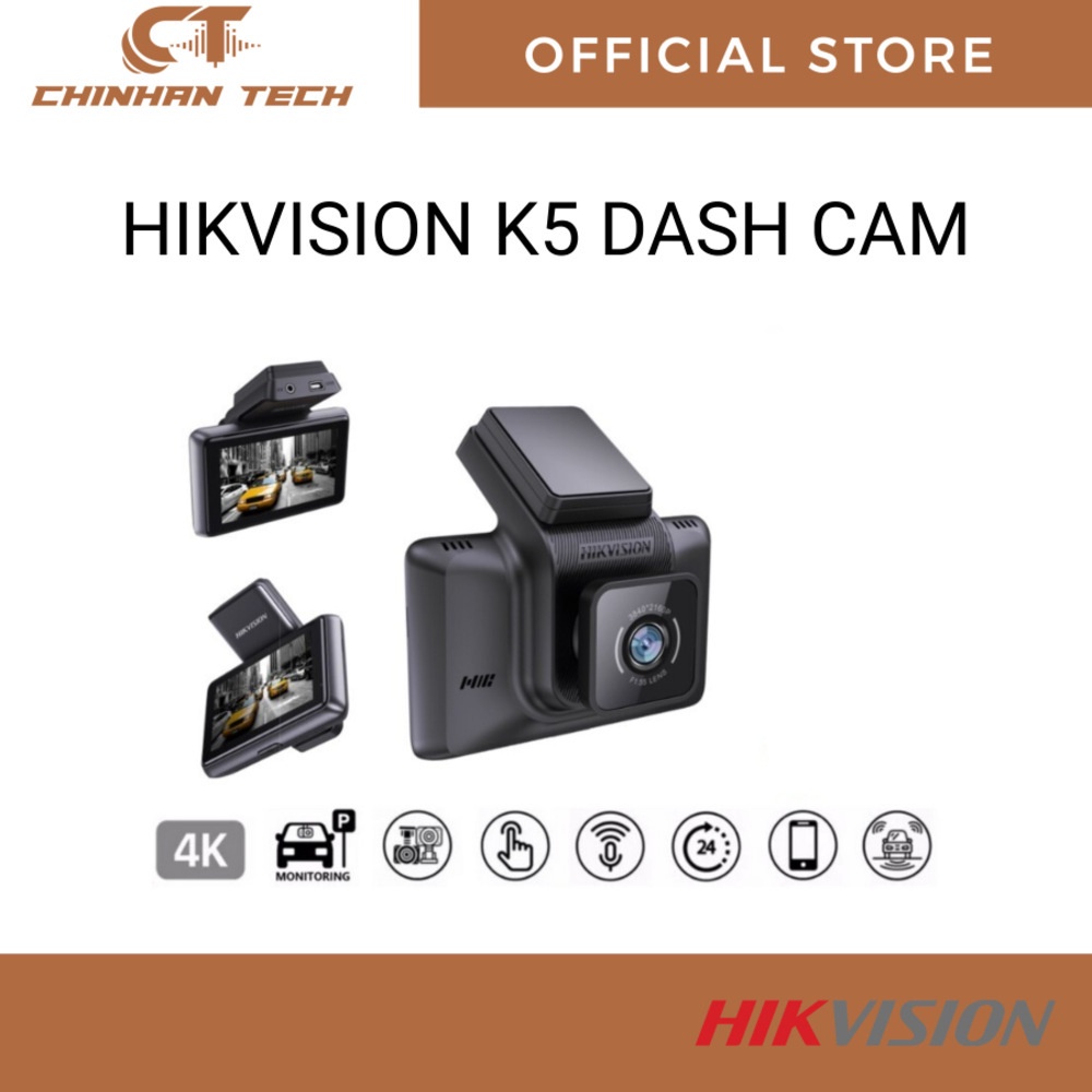 Hikvision K5 Car Dashcam Car Cam Dual Camera 4k Ultra Clear Front