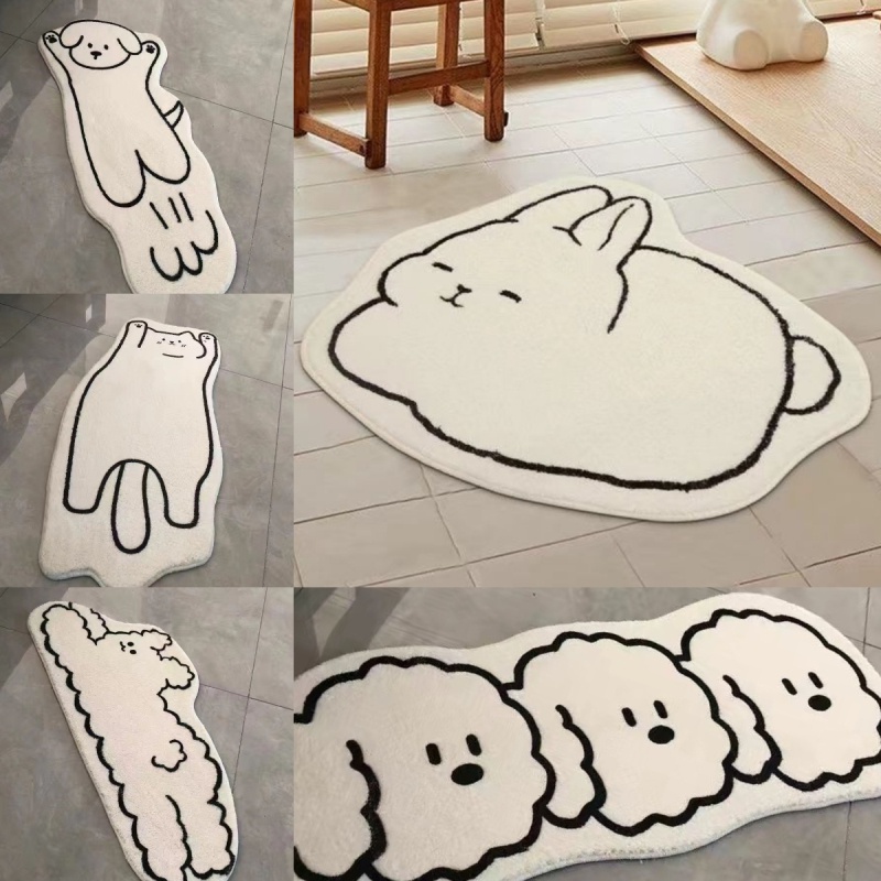 Plush Rabbit Carpet Cat Carpet Imitation Cashmere Carpet Bedside Carpet ...
