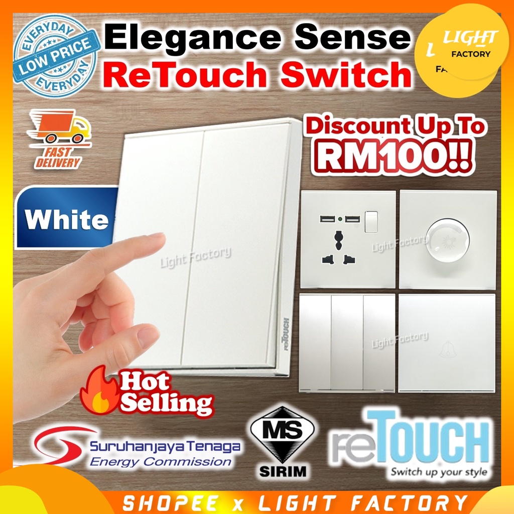 【SIRIM APPROVED】 RETOUCH ELEGANCE SENSE’S Wall Switches & Socket ...
