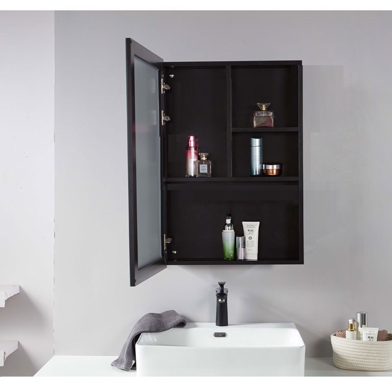 LUXE Kabinet Toilet Aluminum Bathroom Cabinet with Mirror Large Storage ...