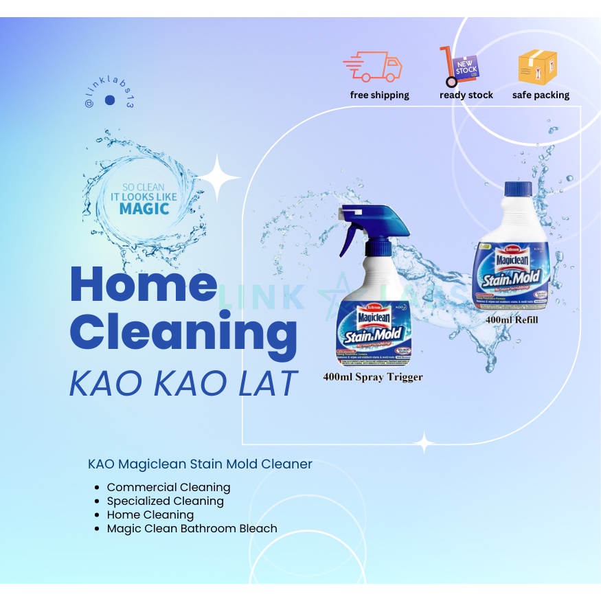KAO Magiclean Stain Mold Cleaner Bathroom Bleach Toiler Trigger Refill ...