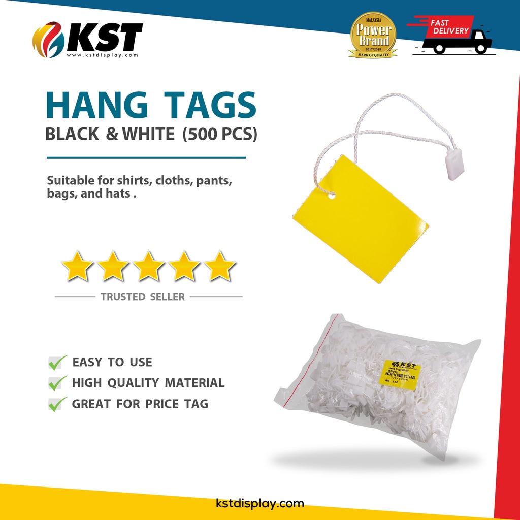 Hang Tags 500Pcs / Tanda Harga / Label Tag Rope / Hang Tag String Rope ...