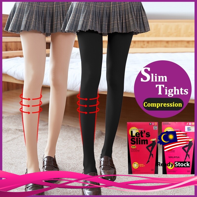 Let's Slim High Stockings/Korean Compression Pantyhose/Legs & Thigh ...