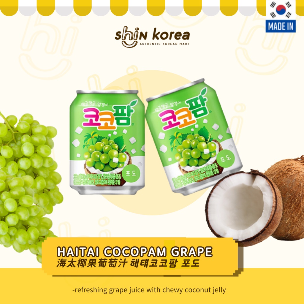 SHIN·KOREA Haitai Cocopam Grape 海太椰果葡萄汁 | Shopee Malaysia