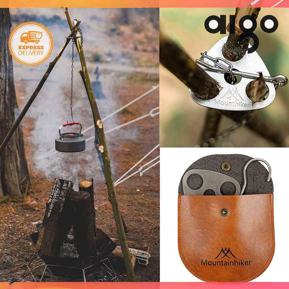 Outdoor Tripod Hanger for Camping Hiking Bushcraft Cooking Hanging Pot ...