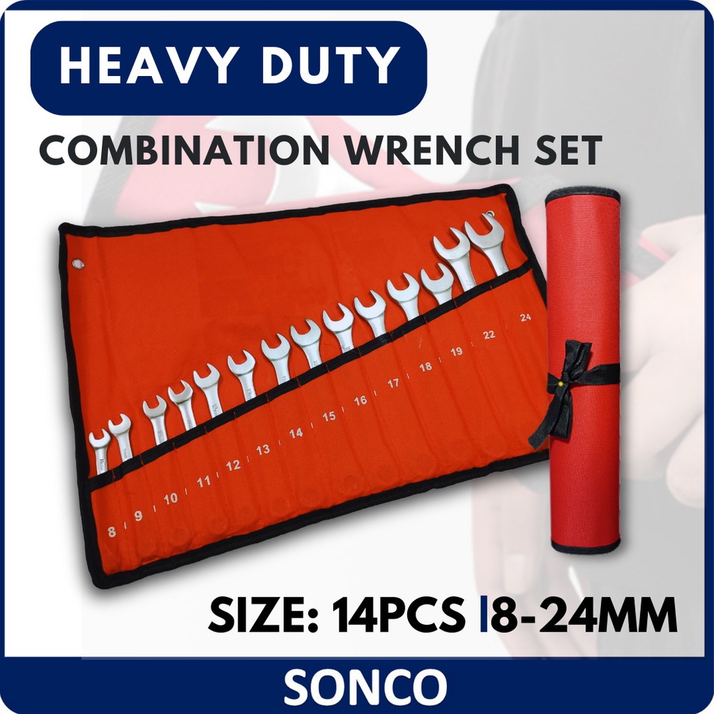 HEAVY DUTY Original CHROME VANADIUM 8-24 MM COMBINATION WRENCH SPANNER ...