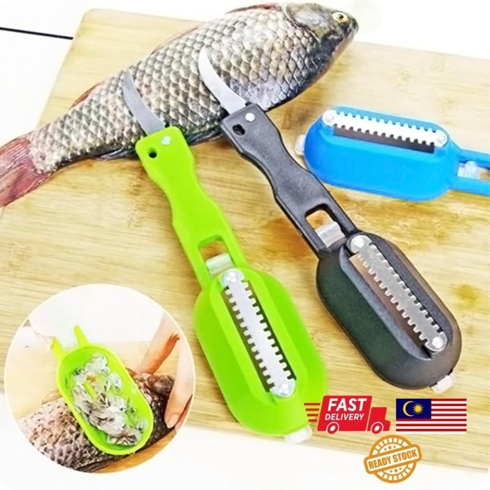 Plastic Fish Scale Scraper With Small Knife Blade And Cover Kitchen ...