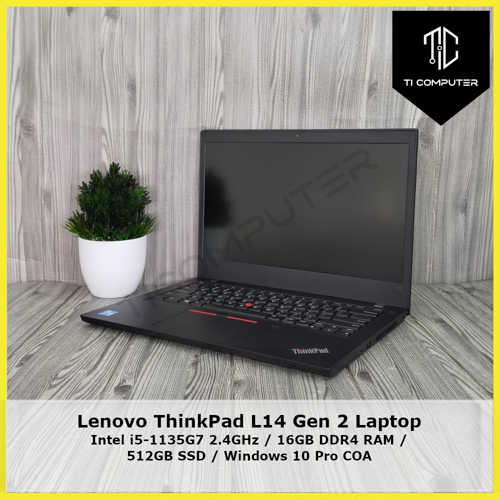 Lenovo ThinkPad L14 Gen 2 Intel i5-1135G7 2.4GHz 16GB DDR4 RAM 512GB SSD Refurbished Laptop ...