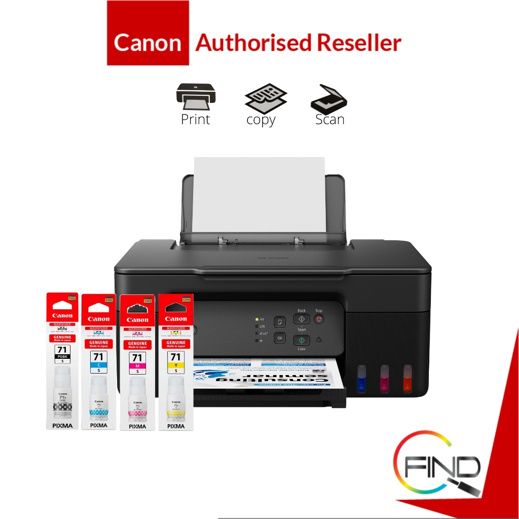 Canon PIXMA G2730 3 in 1 AIO Print/Scan/Copy Refill Ink Tank Printer ...