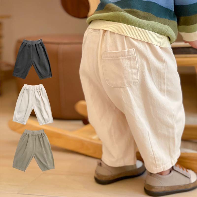 Baby Trousers Kids Thin Pants Toddler Plain Color Casual Pants Boys ...