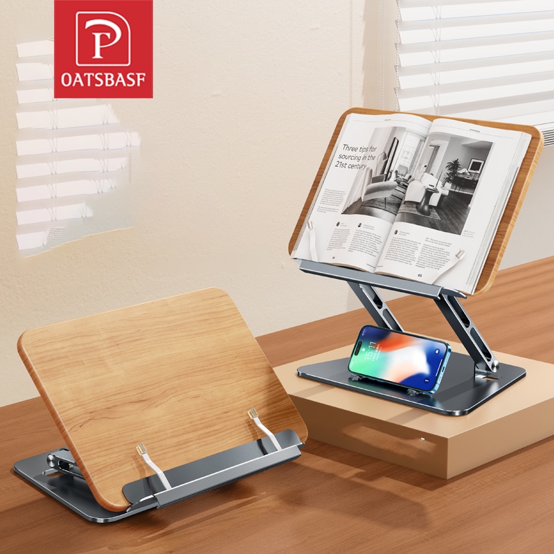 Oatsbasf L12 Wooden Reading Holder Book Stand Foldable Notebook Laptop ...