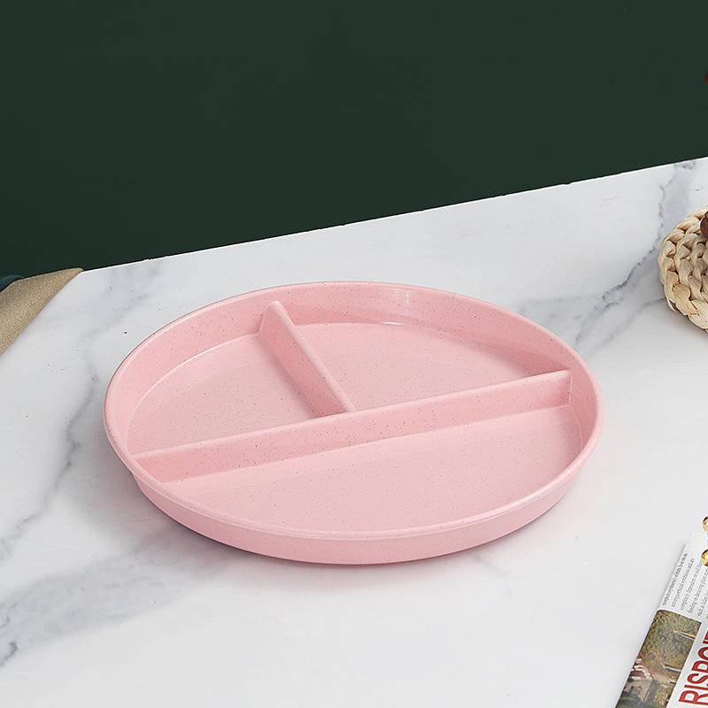 211 Weight Loss Plate Wheat Straw Three Compartments Plastic Plates ...