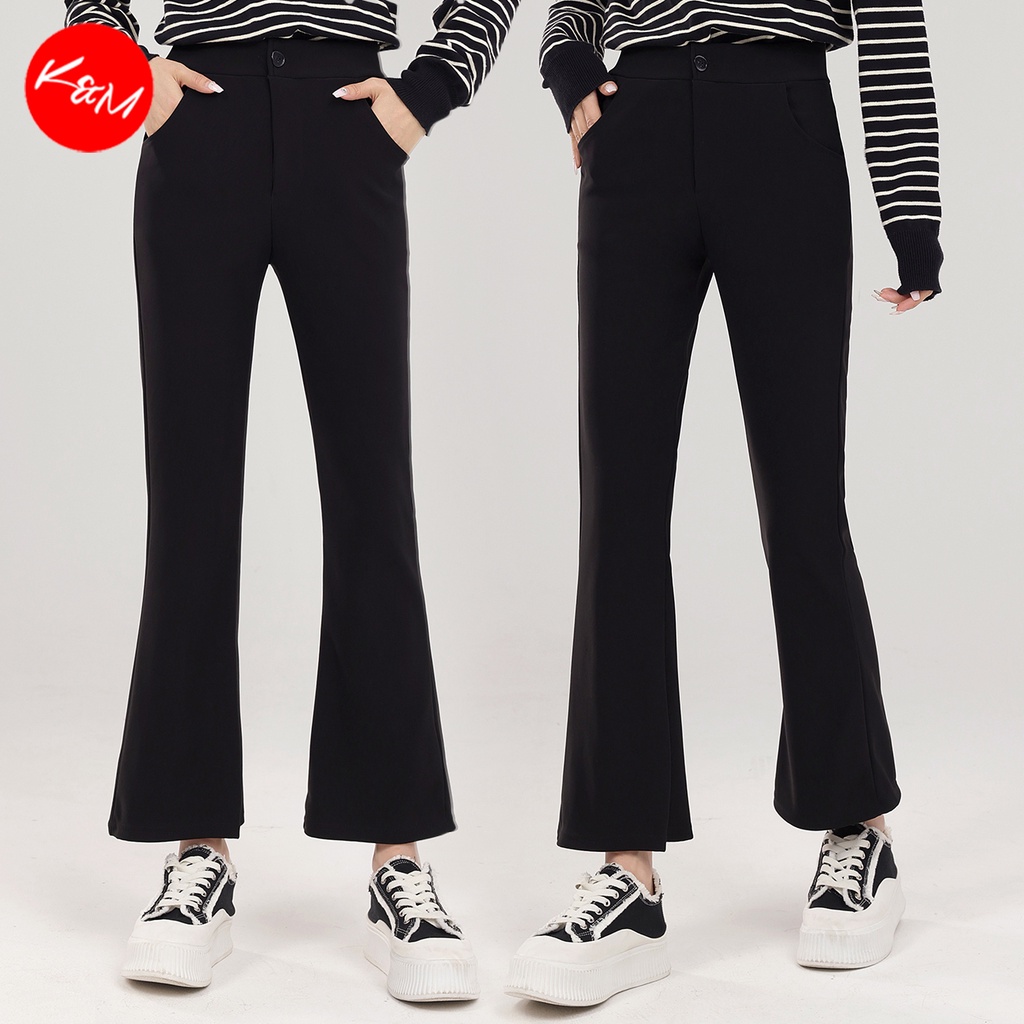 KM Elastic Bootcut Women Pants Seluar Bootcut Perempuan [P4744 ...