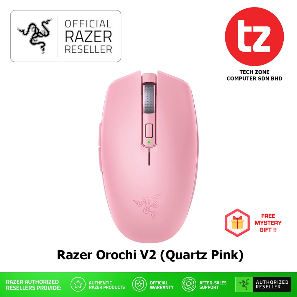 Razer Orochi V2 (Quartz Pink) Ultra-Lightweight Wireless Gaming Mouse ...