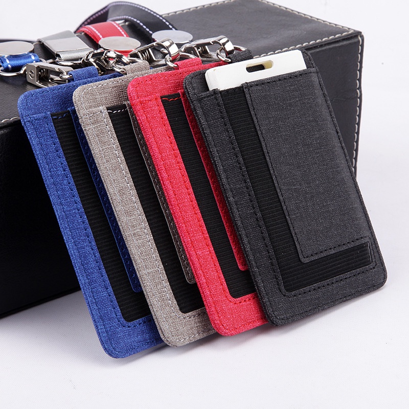 ID Badge Holder Wallet with Heavy Duty Carabiner Retractable Reel, Key ...