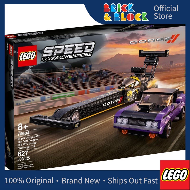 LEGO 76904 Mopar Dodge//SRT Top Fuel Dragster and 1970 Dodge Challenger ...