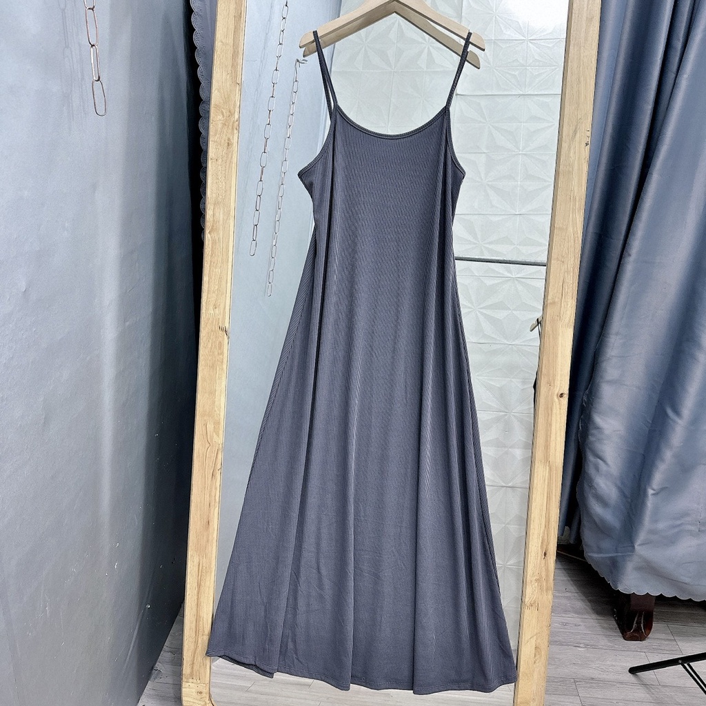Maxi Dress Designed with Big Size 2-Strap Skirt for Women, Slim Flared ...